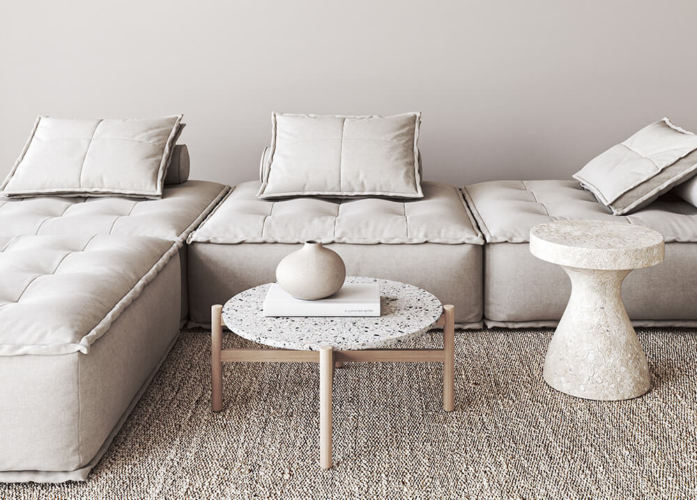 Example of a trendy living room design (Demo) – Oravia